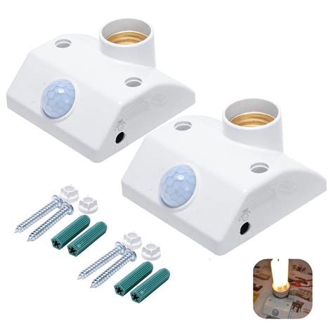 Shellton Pir Infrared Motion Sensor E27 Night Lamp Bulb Holder Bulb