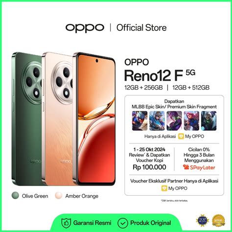 Jual Oppo Reno12 F 5g 12gb256gb512gb Ai Potrait Expert All Round