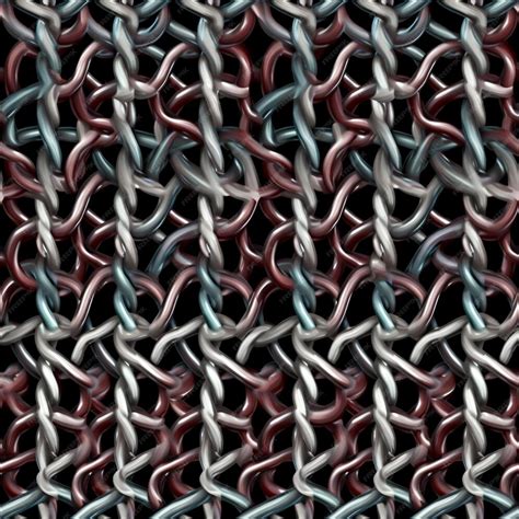 Premium Ai Image A Close Up Of A Chainmail With A Red And Silver
