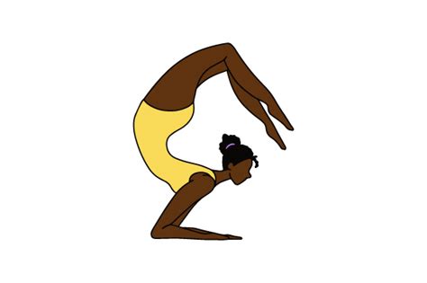 African American Female Gymnast Svg Cut File By Creative Fabrica Crafts