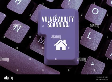 hand writing sign vulnerability scanning business approach defining