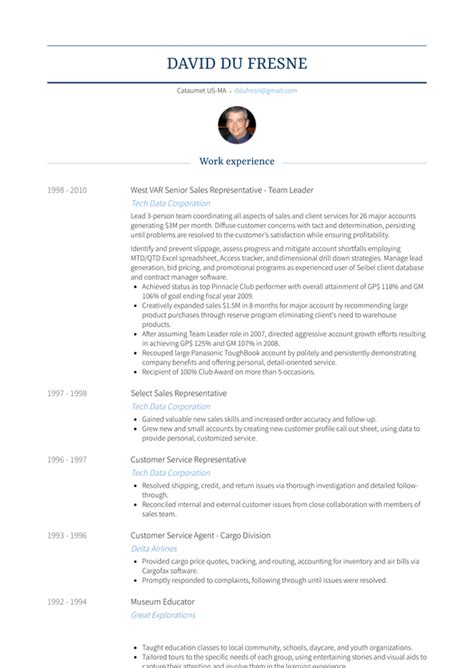 Senior Sales Representative Resume Samples And Templates Visualcv
