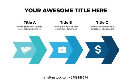Arrows Vector Infographic Presentation Slide Template Stock Vector