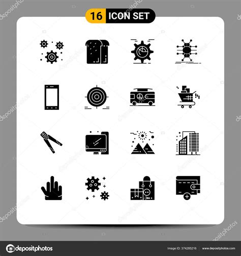 Creative Icons Modern Signs Symbols Network Grid Loaf Distribution Chart Stock Vector By