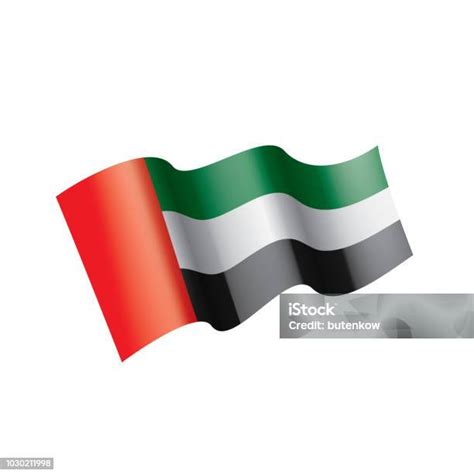 아랍 에미리트 연방 플래그 흰색 배경 벡터 일러스트 레이 션 0명에 대한 스톡 벡터 아트 및 기타 이미지 0명 3차원 형태 국기 Istock