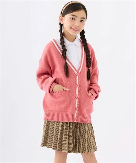 Repipi Armario（レピピ アルマリオ）の「【repipi Armario レピピアルマリオ】キッズルーズカラーカーディガン