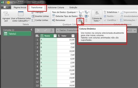 Coluna Dinâmica no Power Query Ninja do Excel