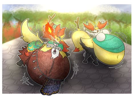 Rule 34 Anthro Big Breasts Braixen Breasts Canofsoup420 Delphox Female Obese Pokémon Species