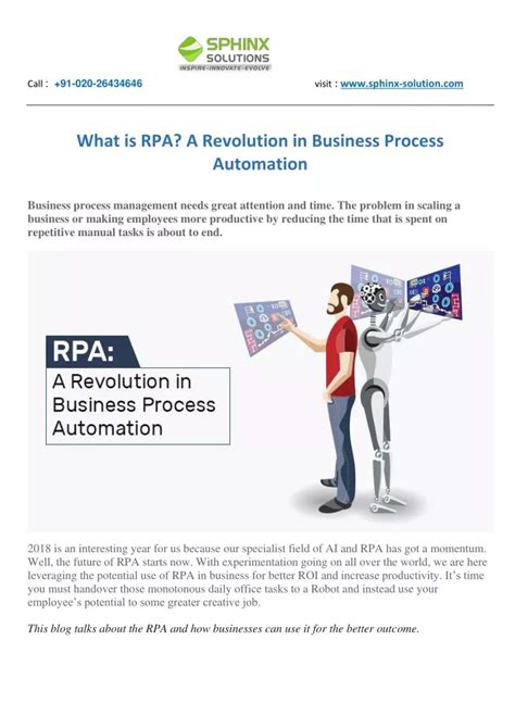 PPT What Is RPA A Revolution In Business Process Automation