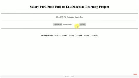 Salary Prediction End To End Machine Learning Project Source Code