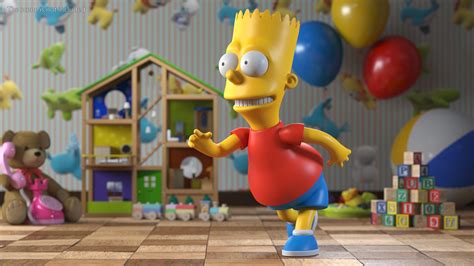 Bart Simpson Running Pose 3d Model 49 3ds Blend C4d Fbx Max Ma
