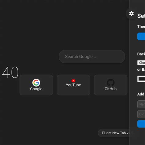 Fluent New Tab