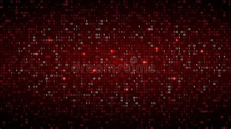 Red Screen Binary Code Screen Stock Illustrations Red Screen