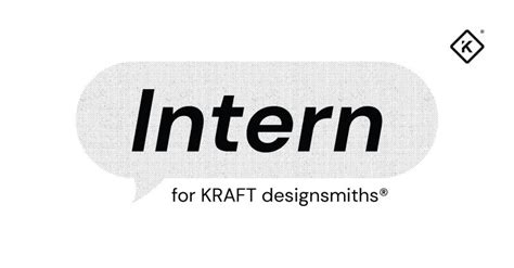 Kraft Designsmiths® On Linkedin Internship Designinternship