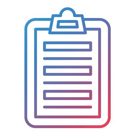 Clipboard Line Gradient Icon 18662794 Vector Art At Vecteezy