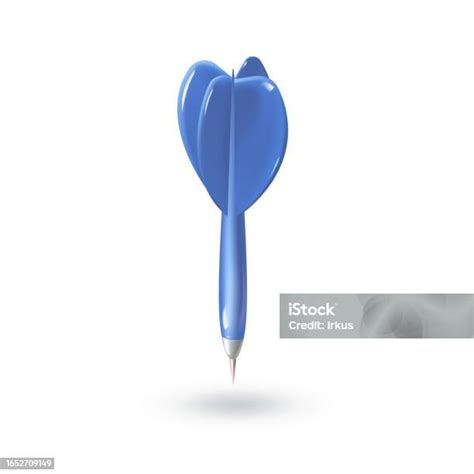 흰색 배경에 분리된 사실적인 3d 파란색 다트 벡터 강철에 대한 스톡 벡터 아트 및 기타 이미지 강철 개념 건강관리와 의술 Istock