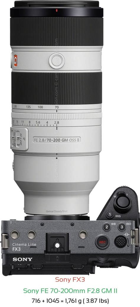 Sony Fx3 Camera And Sony Fe 70 200mm F28 Gm Ii Lens
