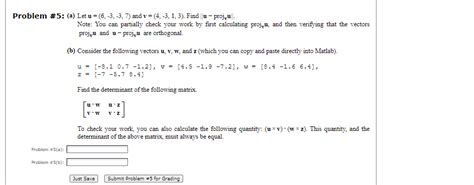 Solved Problem 5 A Let U 6 3 3 7 And V 4 3 Chegg Com