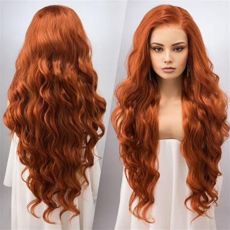 Ginger Red Wig Red Head Wig Orange Wig Lace Front Wig 13 X 6 Large Lace