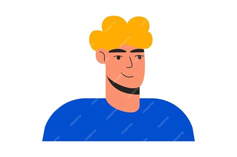 Premium Vector Man Face Cartoon Character Vector Illustration For