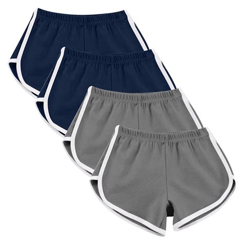 4 Pack Summer Casual Yoga Shorts Athletic Dance Running Sports Short