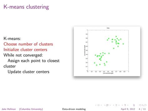 data driven modeling lecture 10 ppt