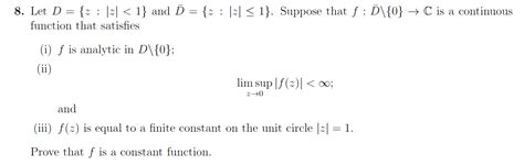 Analysis Prove That F Is A Constant Complex Function Mathematics