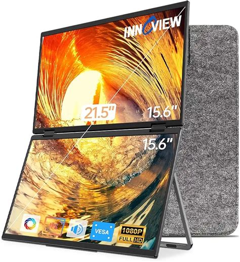 InnoView 15 6 Laptop Screen Extender Portable Dual Monitor With Sleeve Type C HDMI Portable