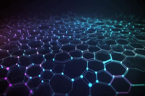 Abstract Hexagonal Blockchain Network Background Stock Illustration Premium Ai Generated Image