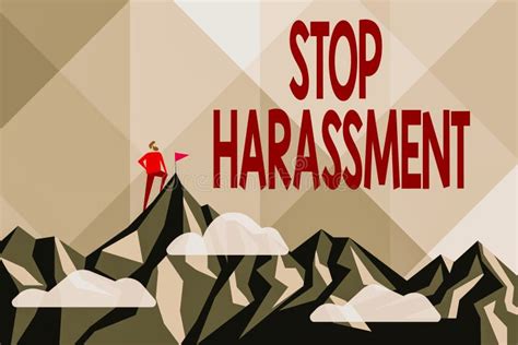 Writing Displaying Text Stop Harassment Conceptual Photo Prevent The