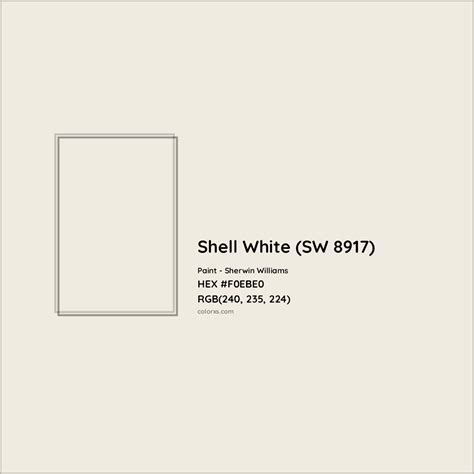 Sherwin Williams Shell White Sw 8917 Paint Color Codes Similar