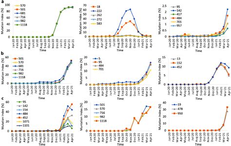 mutation index profile from a uk b us and c from india for