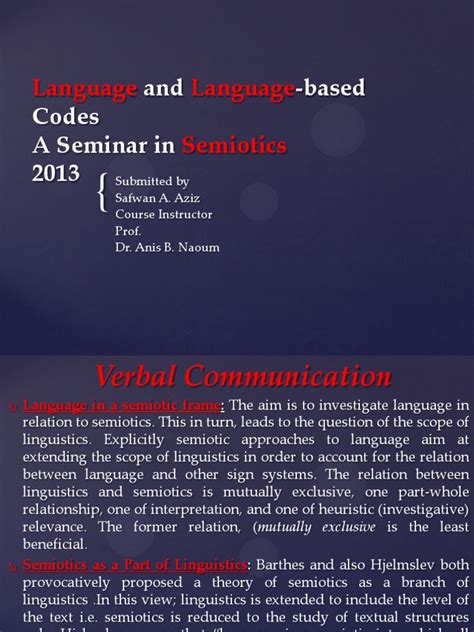 language and language based codes pdf linguistics semiotics