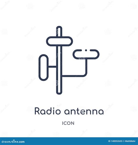 Linear Radio Antenna Icon From Comunation Outline Collection Thin Line