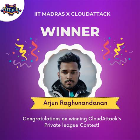 cloudattack on linkedin contestwinner iitmadras congratulations