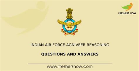 indian air force agniveer reasoning questions and answers