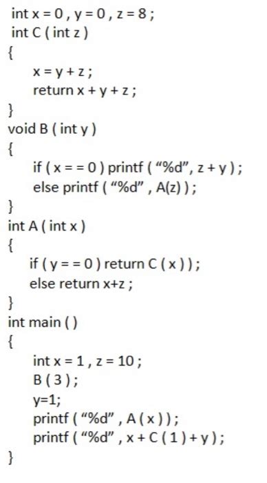 Solved Above Program Is Written In A C Like Languageshow