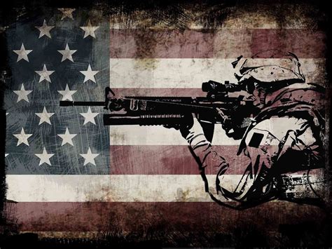 Patriotic Decor Rustic American Flag Wall Art With Us Army Soldier