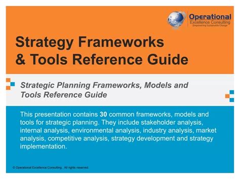ppt strategy frameworks and tools reference guide powerpoint