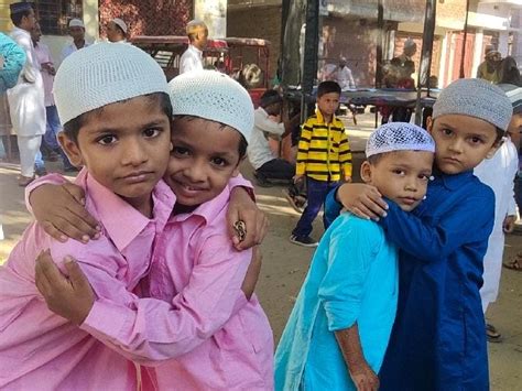 Namaz Offered In Various Mosques And Idgahs People Hugging Each Other