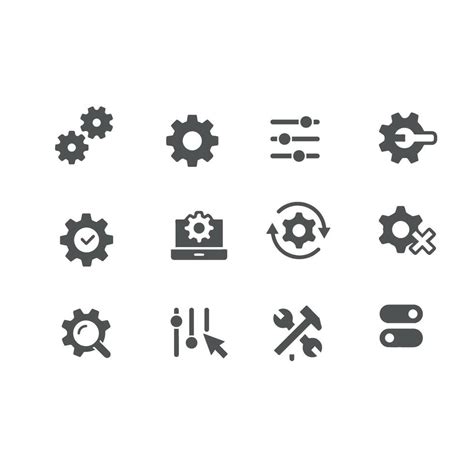 Setting Gear Icon Set 43116097 Vector Art At Vecteezy