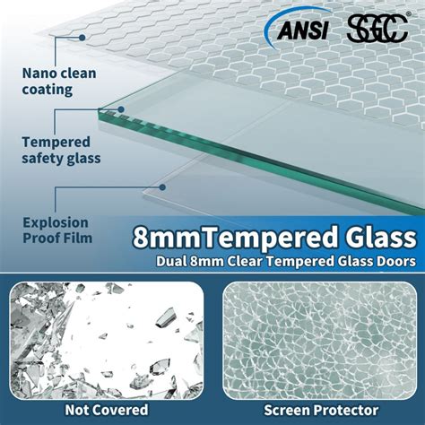 Exroll Semi Frameless Shower Sliding Glass 50 54 In W X 74 In H Bypa