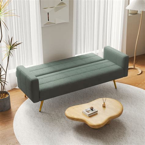 Mercer41 Timiah 71 26 Velvet Square Arm Sleeper Wayfair
