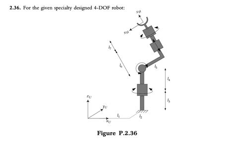 solved 2 36 for the given specialty designed 4 dof robot