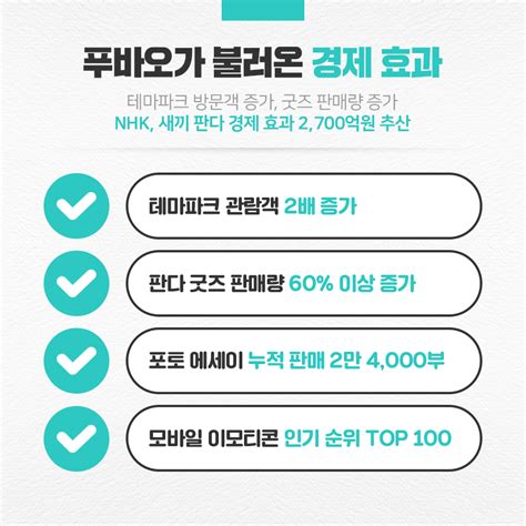 국내 1호 아기 판다 인기 만점 푸바오의 경제적 효과