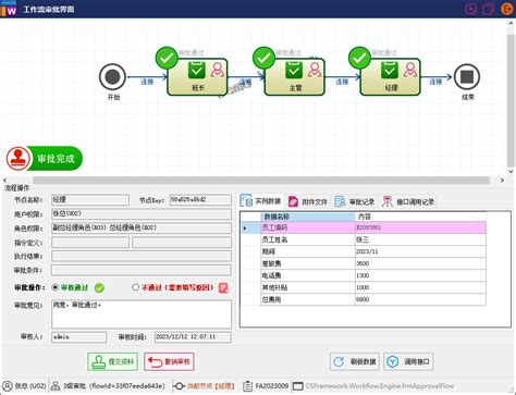 Csframework Workflow 可视化工作流引擎 流程审批界面 开发框架文库