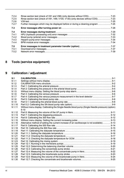 Service Manual Fresenius Medical Care Fresenius 4008s Hemodialysis Machine
