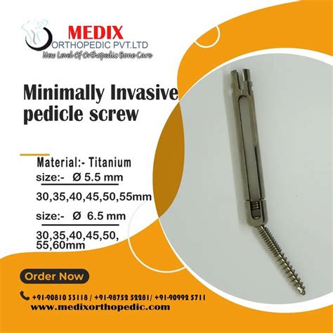 Titanium Minimally Invasive Pedicle Screw Mis Poly At ₹ 4500piece In Vadodara