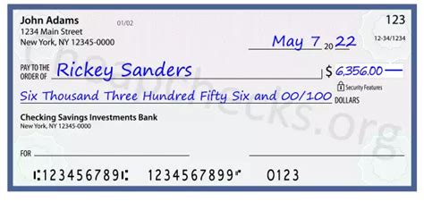 How To Write A Check For 6356 Dollars Cheap Checks