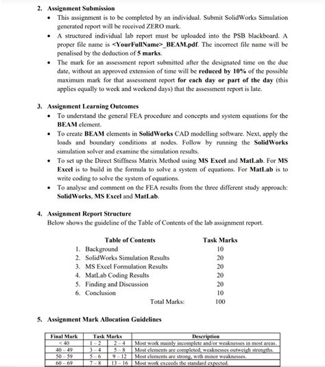 Finite Element Beam Analysis 100 Marks 1